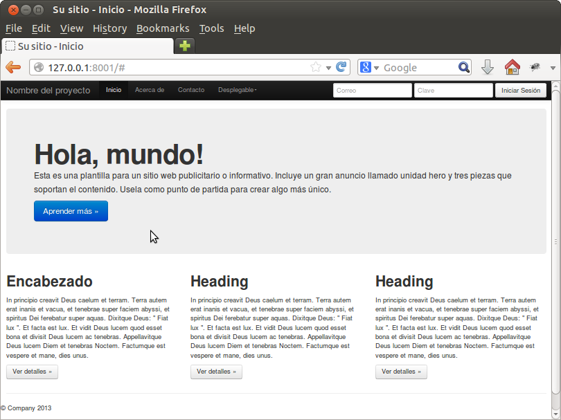 Plantilla para proyectos Django